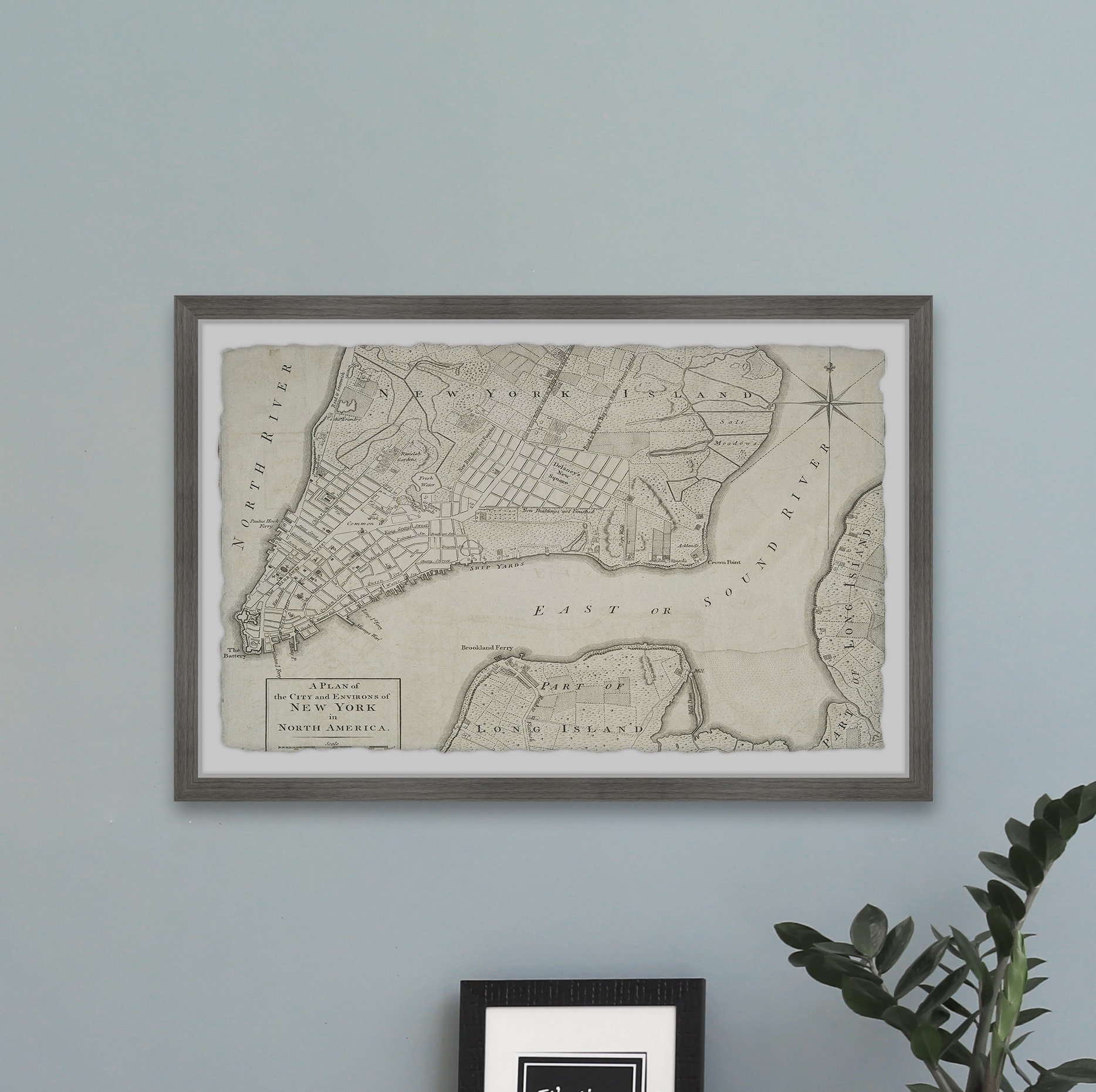 17 Stories River Map - Picture Frame Graphic Art Print on Paper | Wayfair