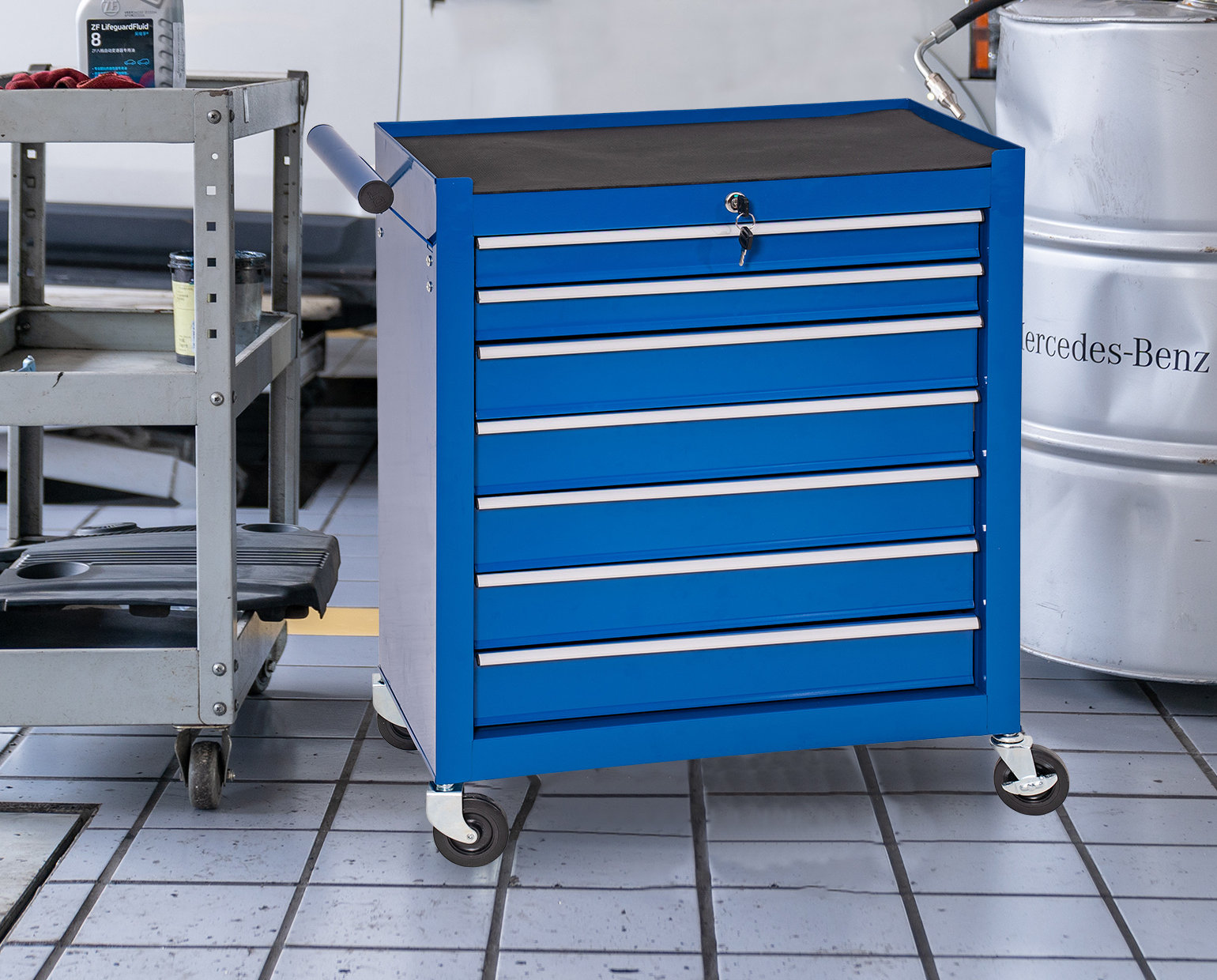 17 Stories 7 Drawer And 6 Drawer Rolling Tool Box, Portable Storage ...