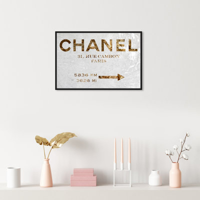 House of Hampton® Fashion and Glam Couture Road Sign Rococo Gold Road ...