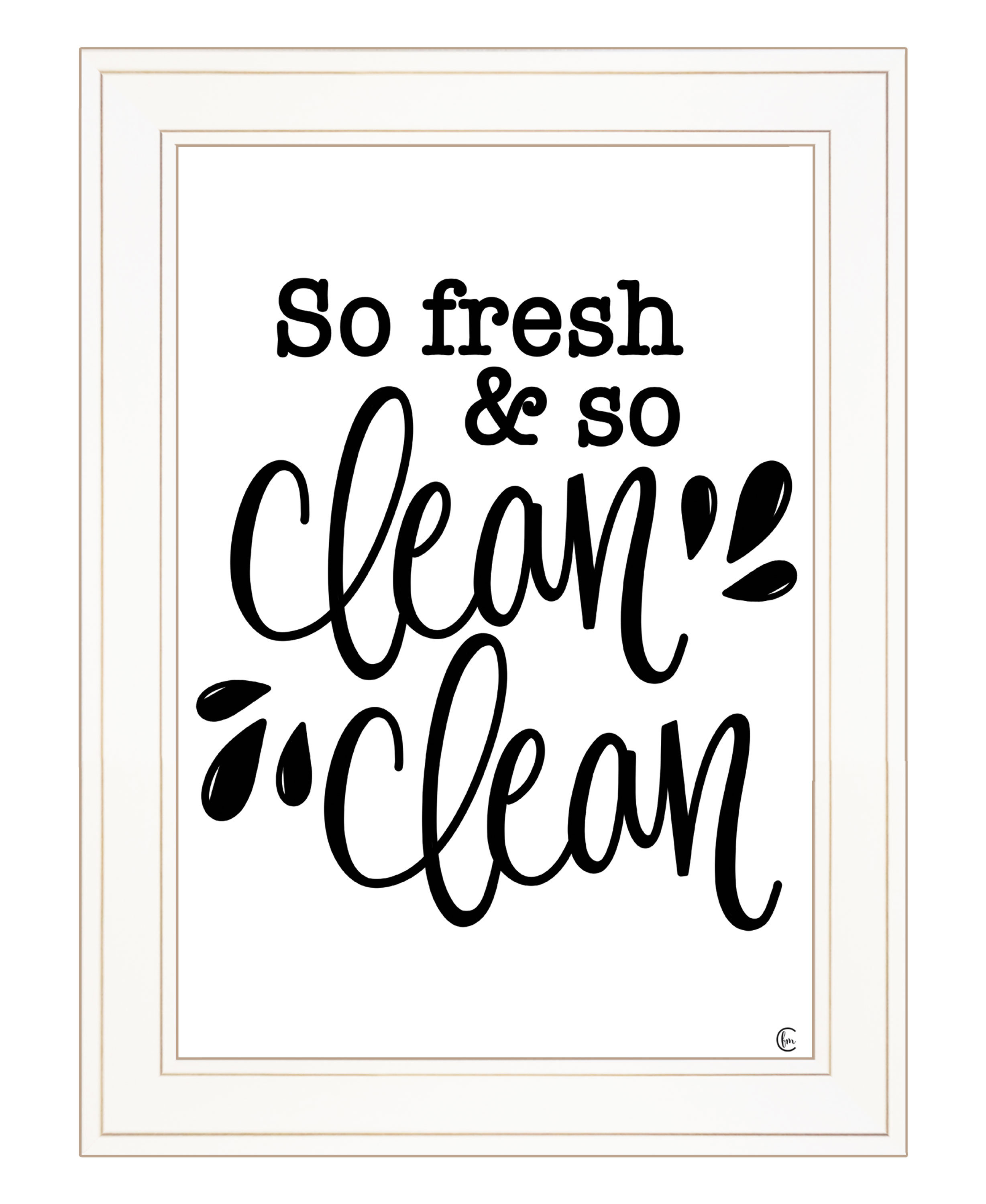 Trinx So Clean Clean Framed Wall Art for Living Room, Home Wall Decor ...