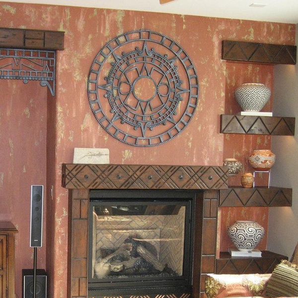 Ceiling Art Store Aztec 60'' H x 60'' W x 0.75'' D Wood Ceiling ...