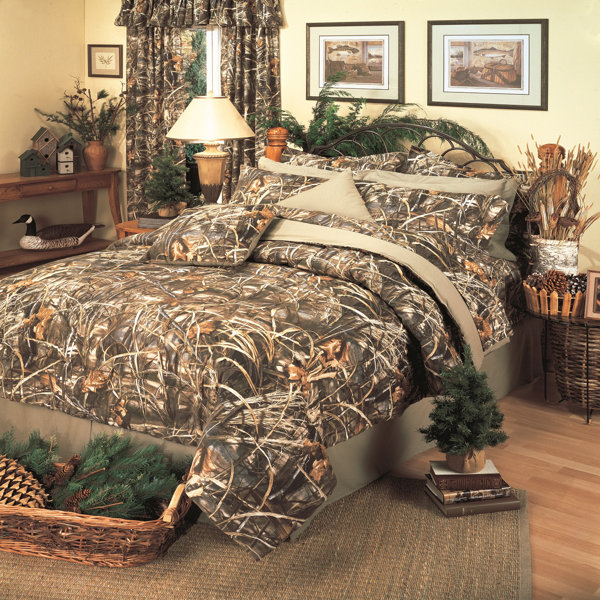 Realtree Max 4 Camo Comforter Set Polycotton Rustic Farmhouse Bedding ...