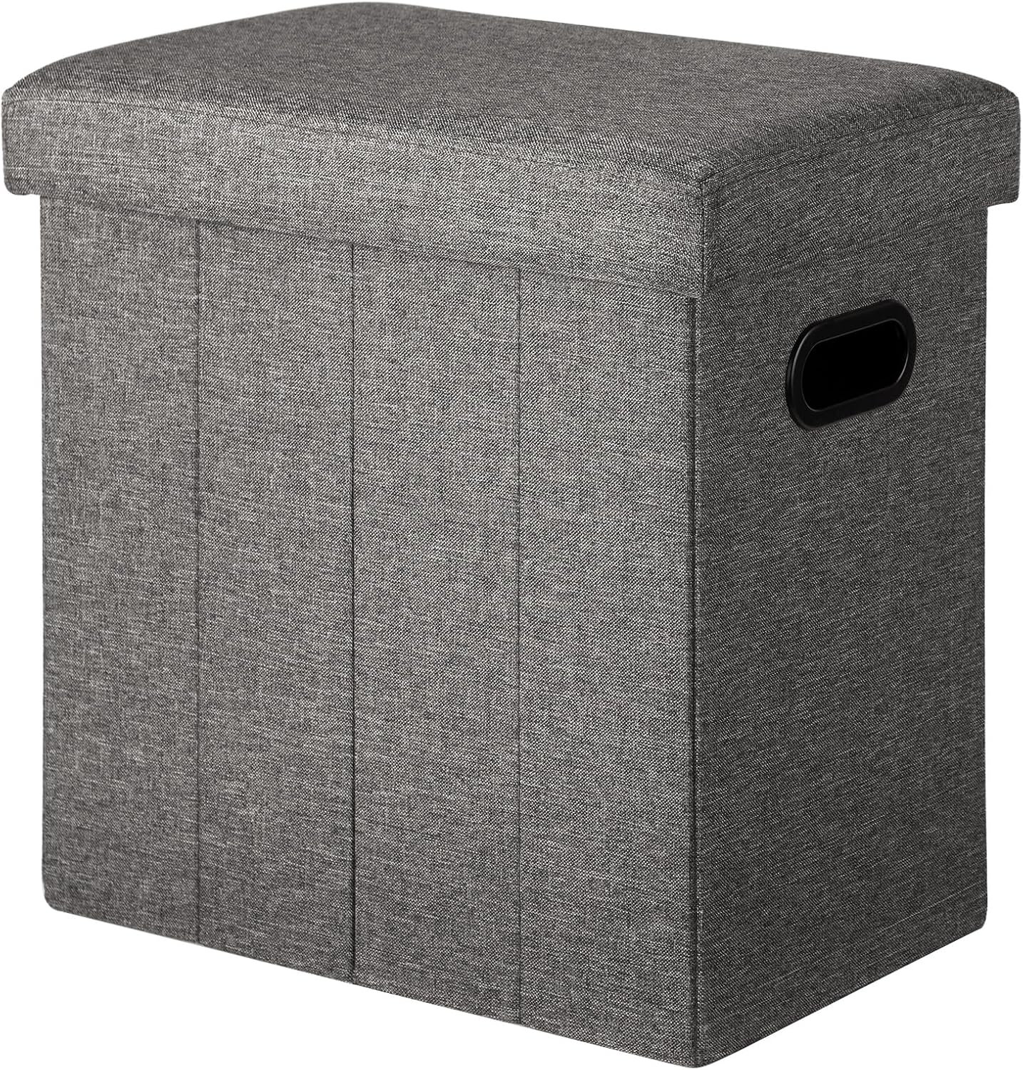 Ebern Designs Ottoman with Storage Collapsible Fabric Ottoman- Footrest ...