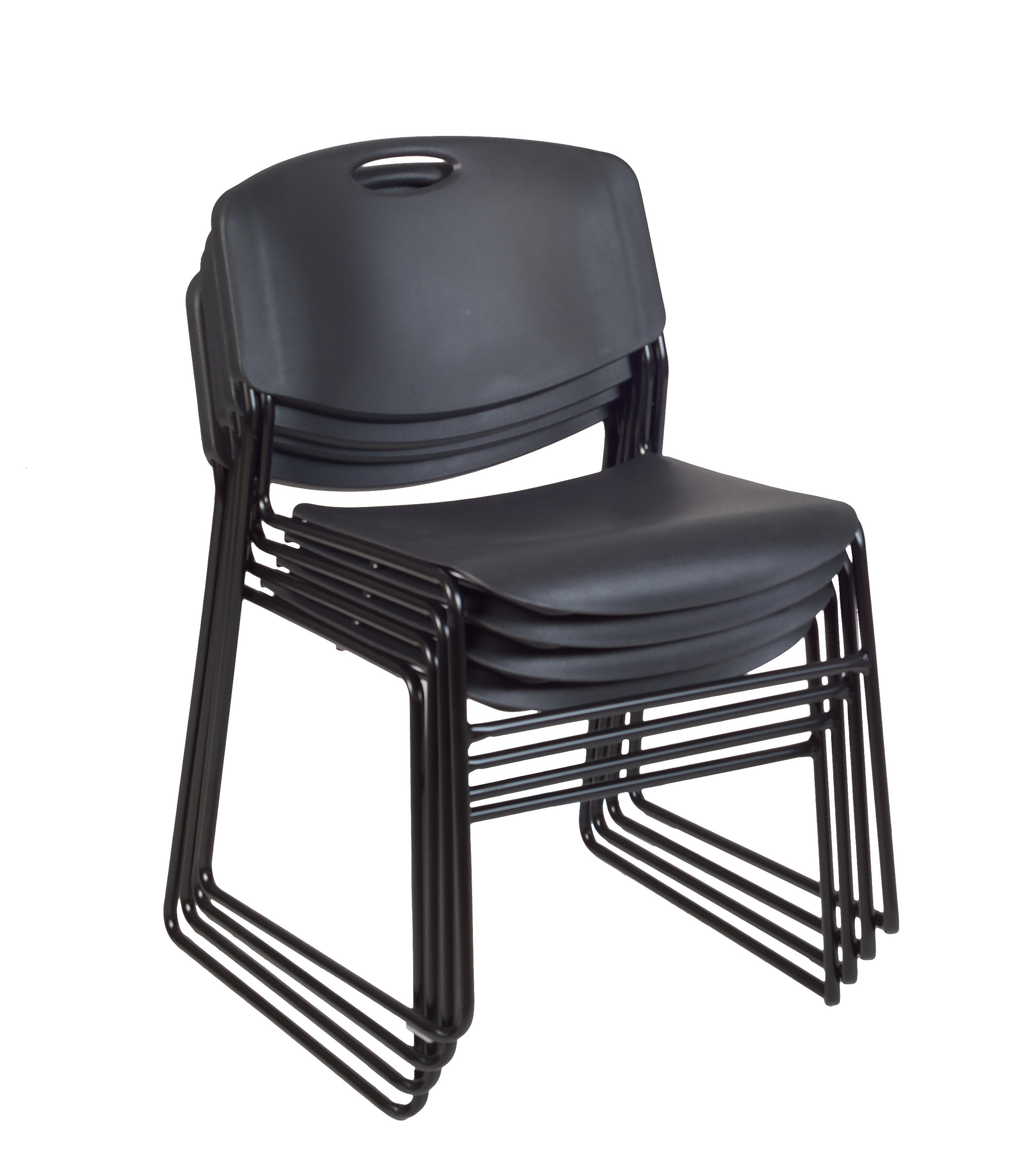 Regency Zeng Ultra Compact Metal Frame Armless Stackable Chair ...