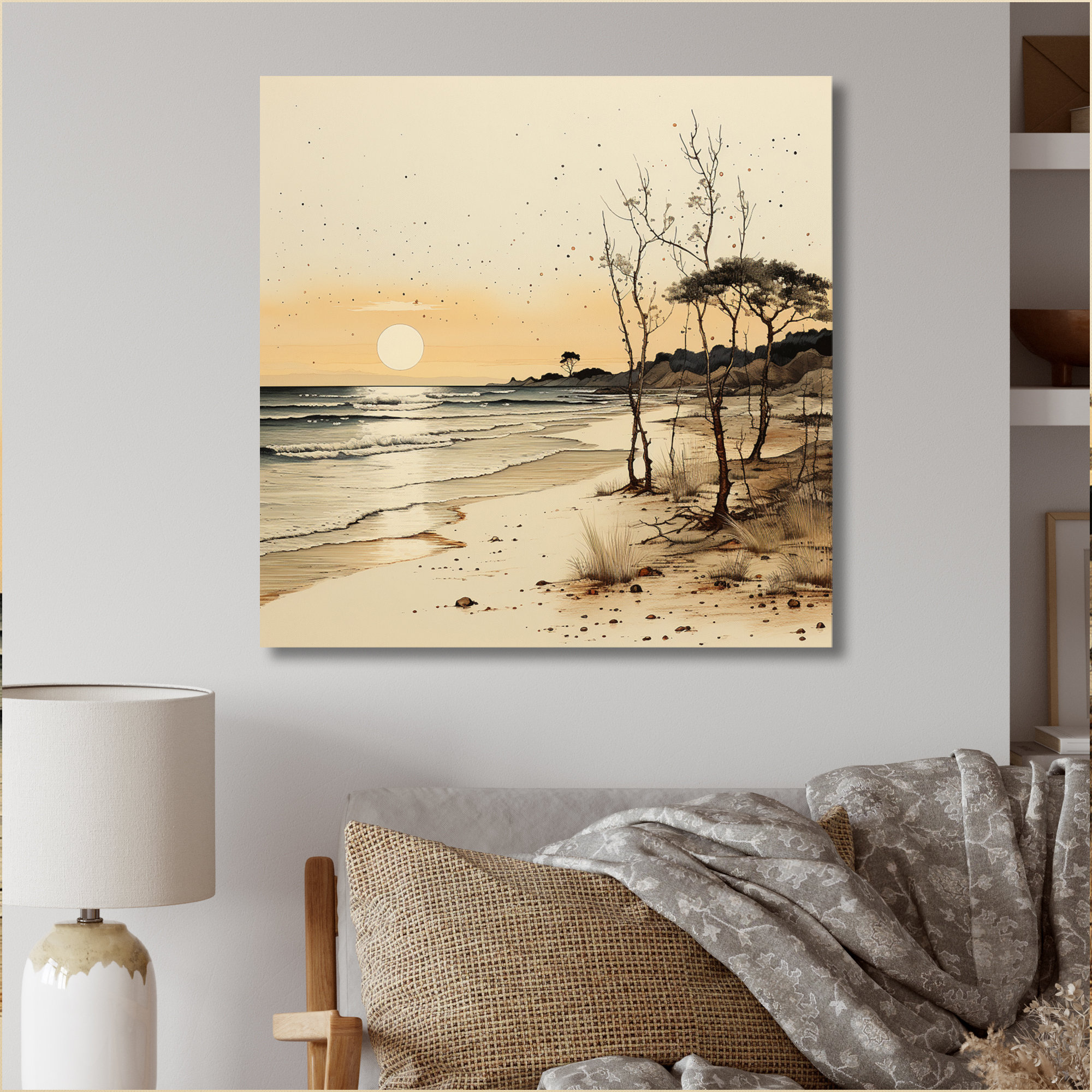 Highland Dunes Vintage Beach Side Scenery I On Canvas Print - Wayfair ...