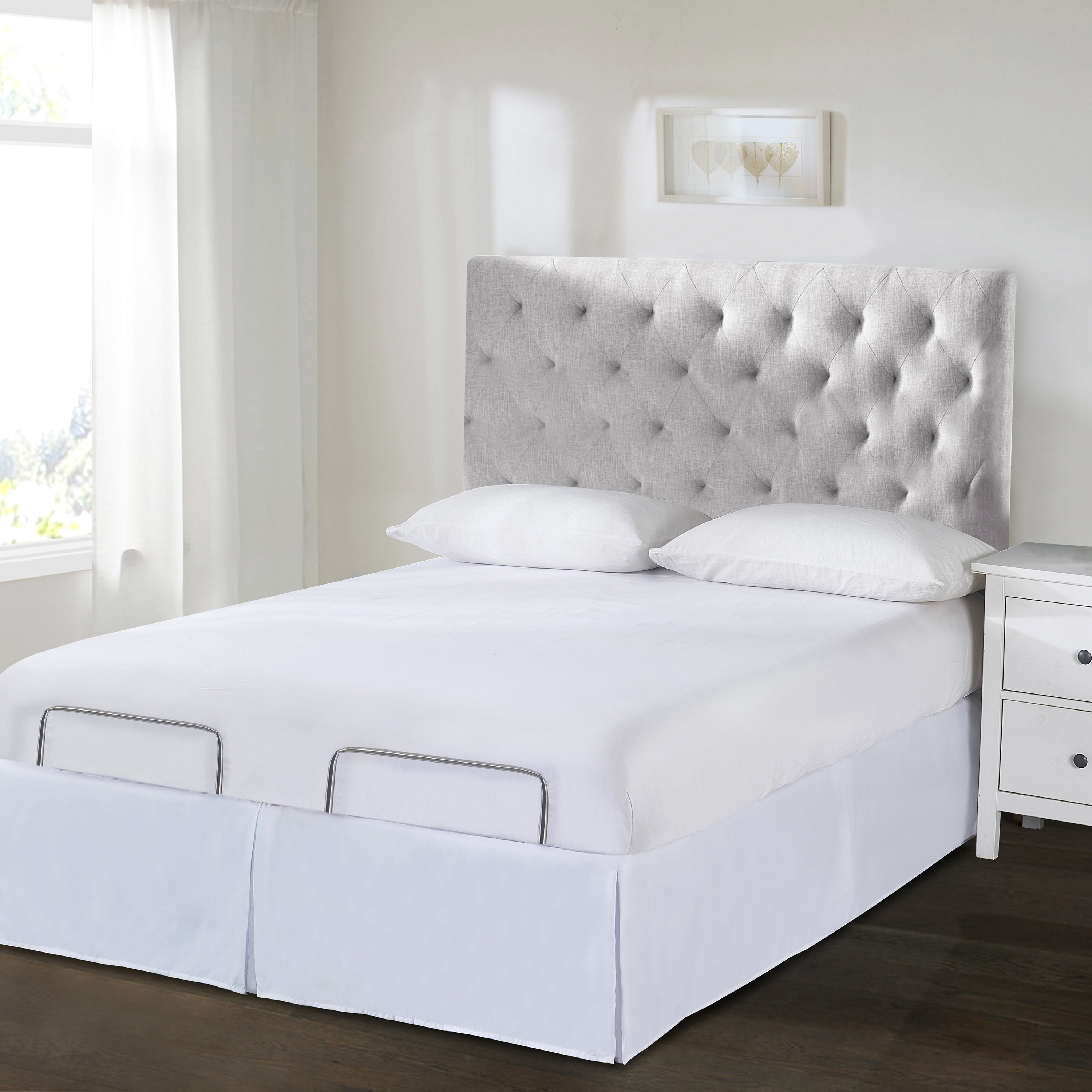 Fresh Ideas Bed Maker's Adjustable Bed Wrap-Around Tailored 15" Bed ...