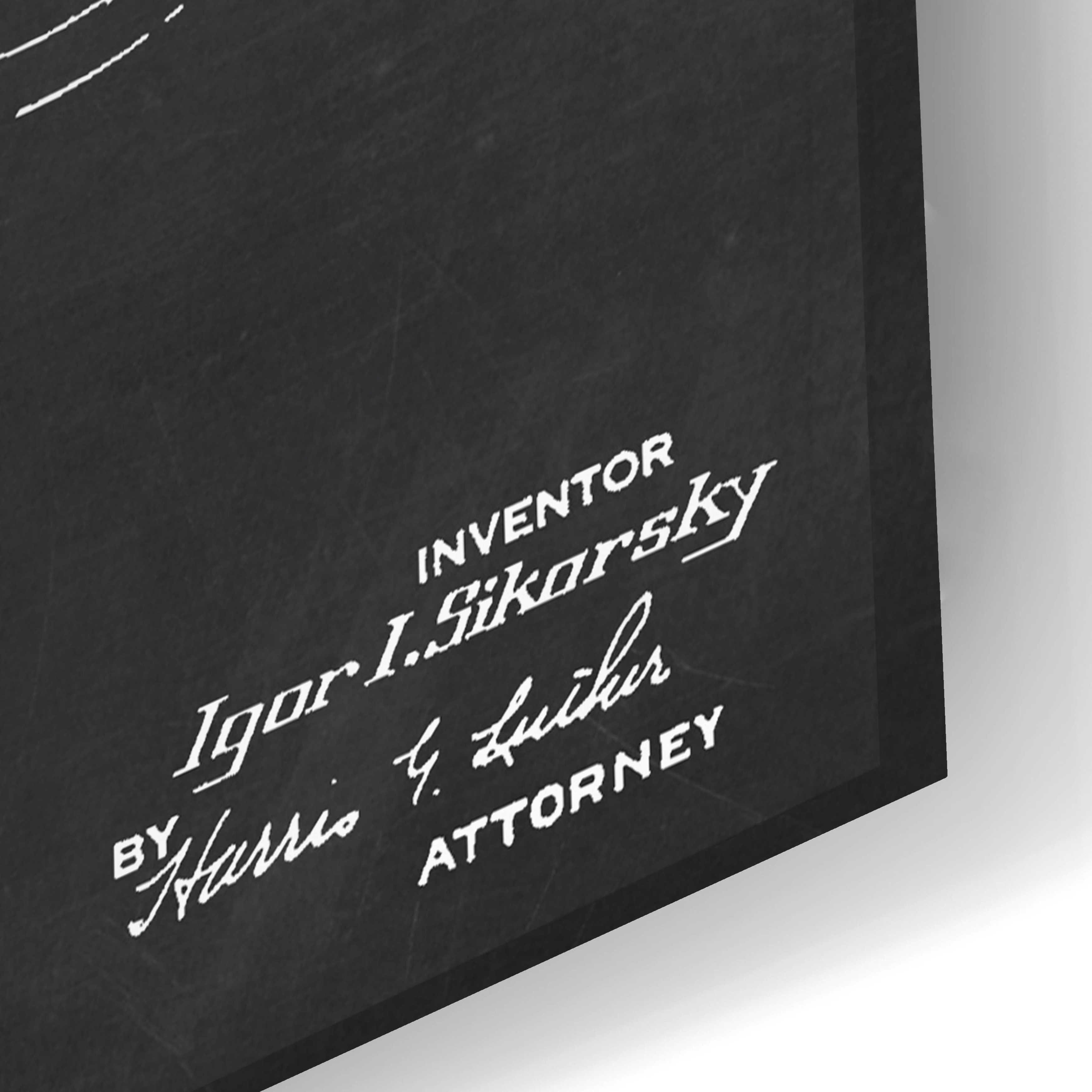 17 Stories Direct-Lift Aircraft Blueprint Patent Chalkboard - Unframed ...