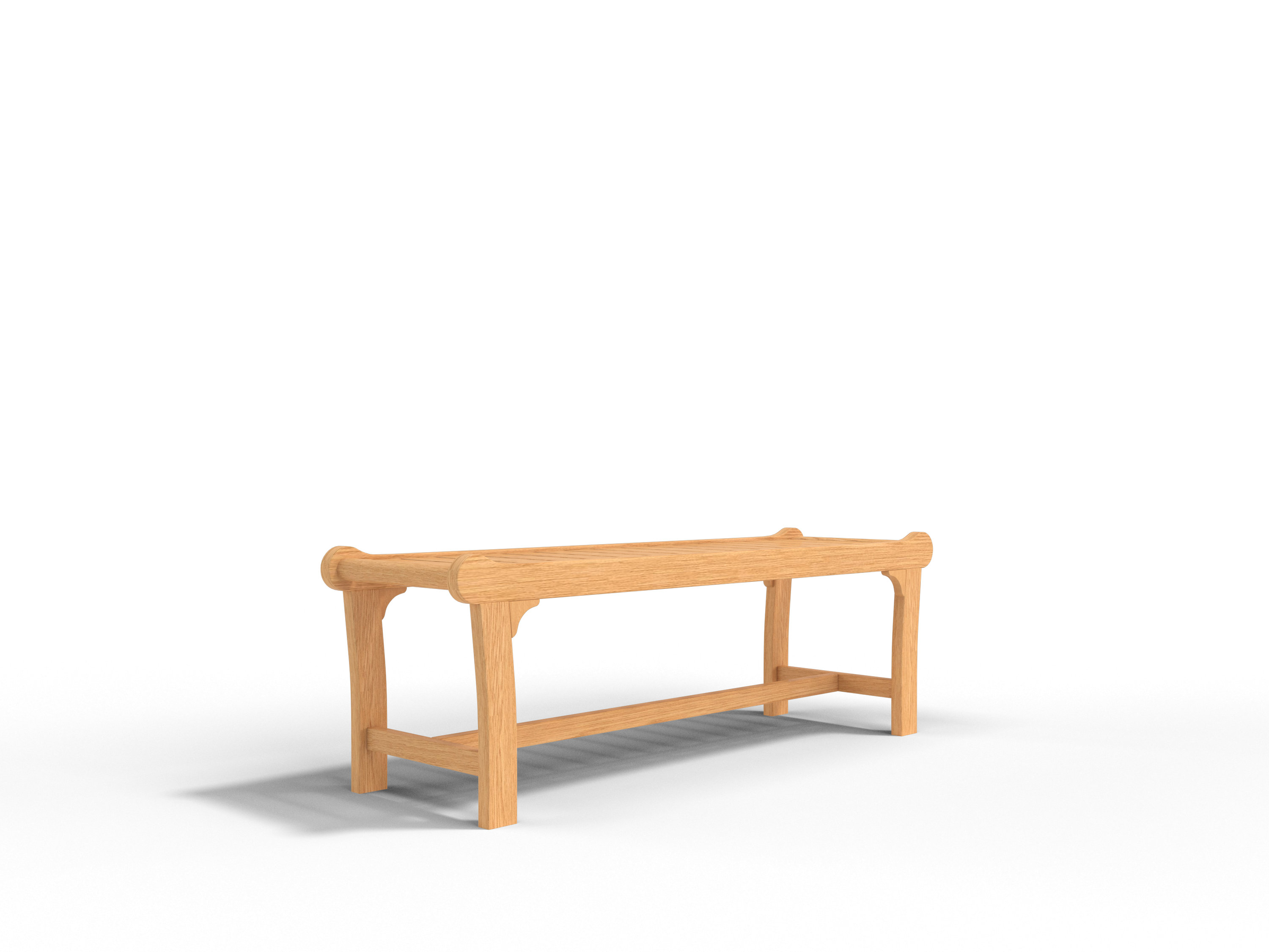 Highland Dunes Beretta Park 2-Person Teak Outdoor Backless Bench ...