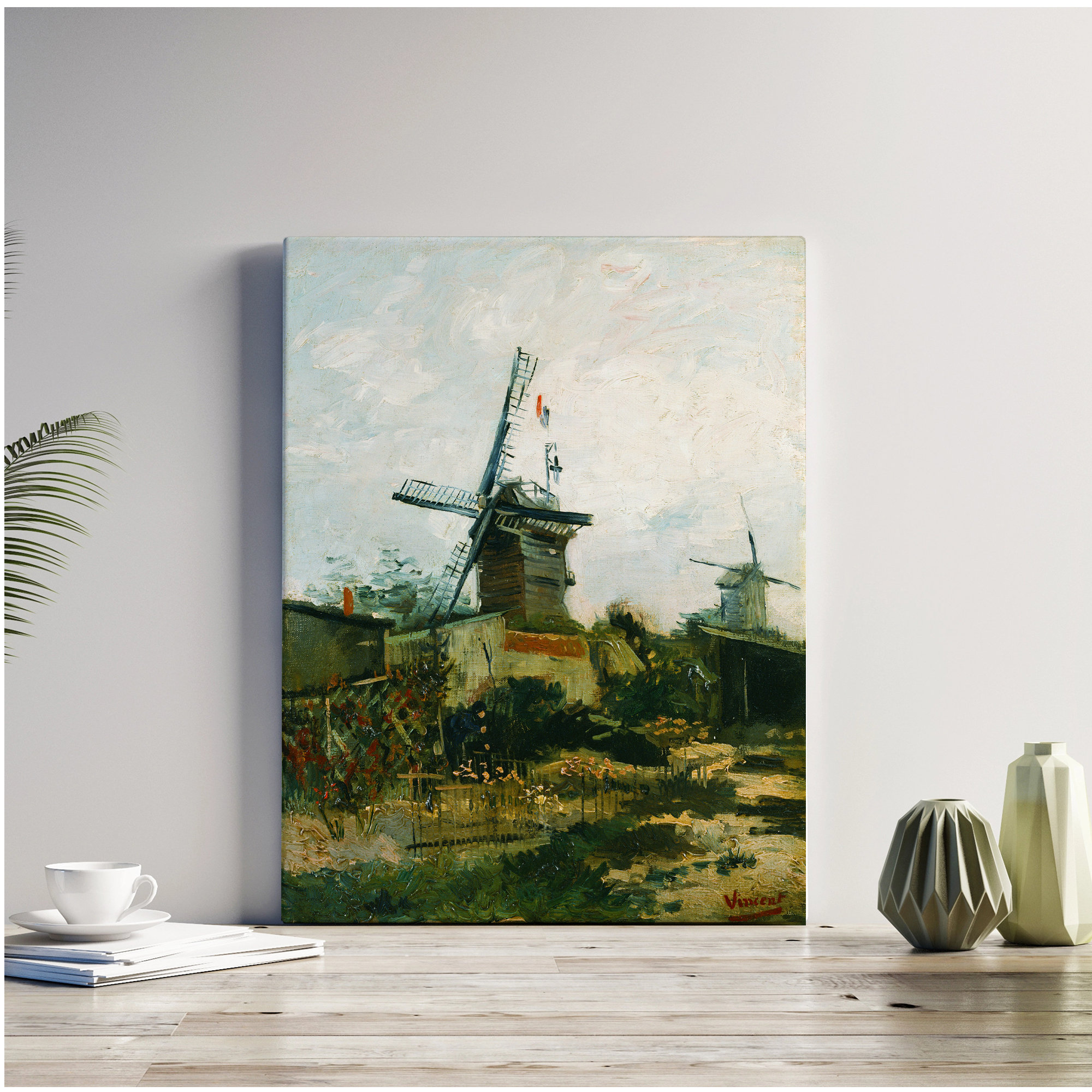 Astoria Grand Windmills on Montmartre by Vincent Van Gogh Size:30x36x1 ...