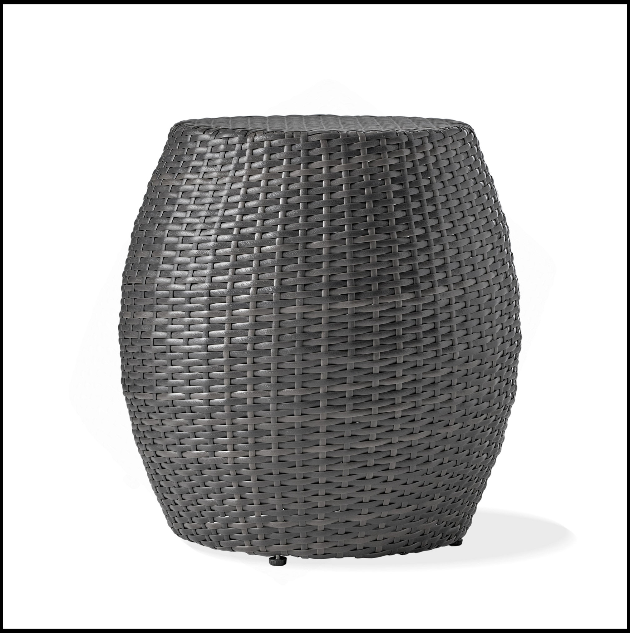 Dakota Fields Weather-Resistant Wicker Patio Side Table, Compact And ...