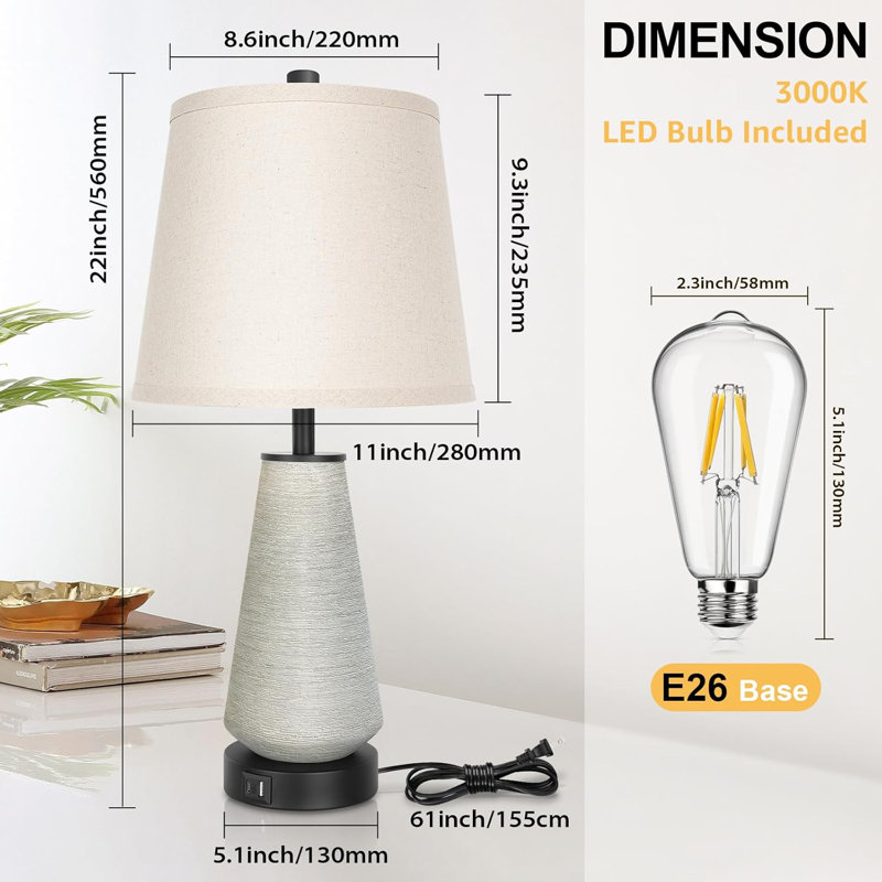 Lark Manor™ Set Of 2 Touch Control Table Lamps | Wayfair