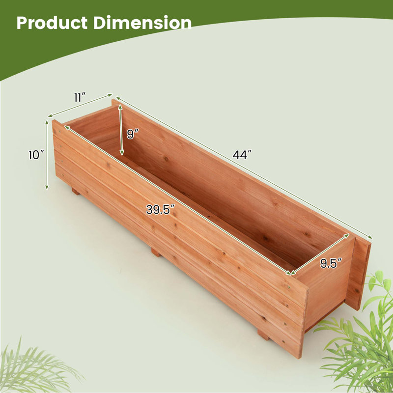 Arlmont & Co. Kristy Wood Raised Garden Bed | Wayfair
