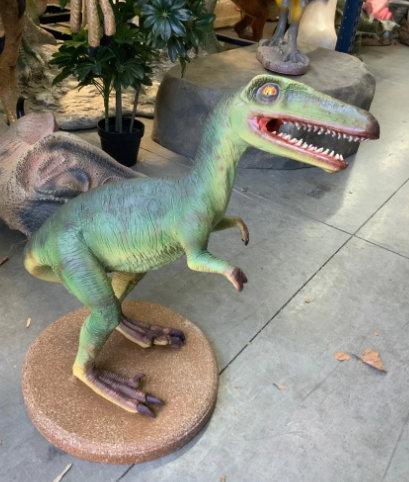 Trinx Jessico Small Green Baby Raptor Dinosaur Statue | Wayfair