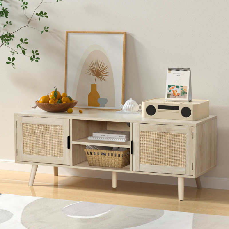 George Oliver Boyt Rattan TV Stand for TV's up to 55 & Reviews | Wayfair