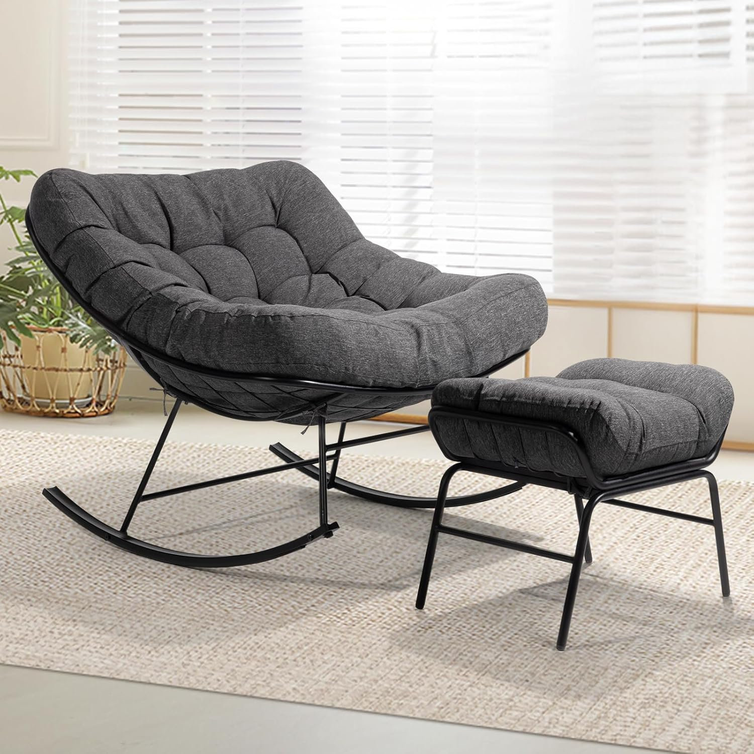 George Oliver Moon Rocking Chair with Ottoman & Reviews - Wayfair Canada