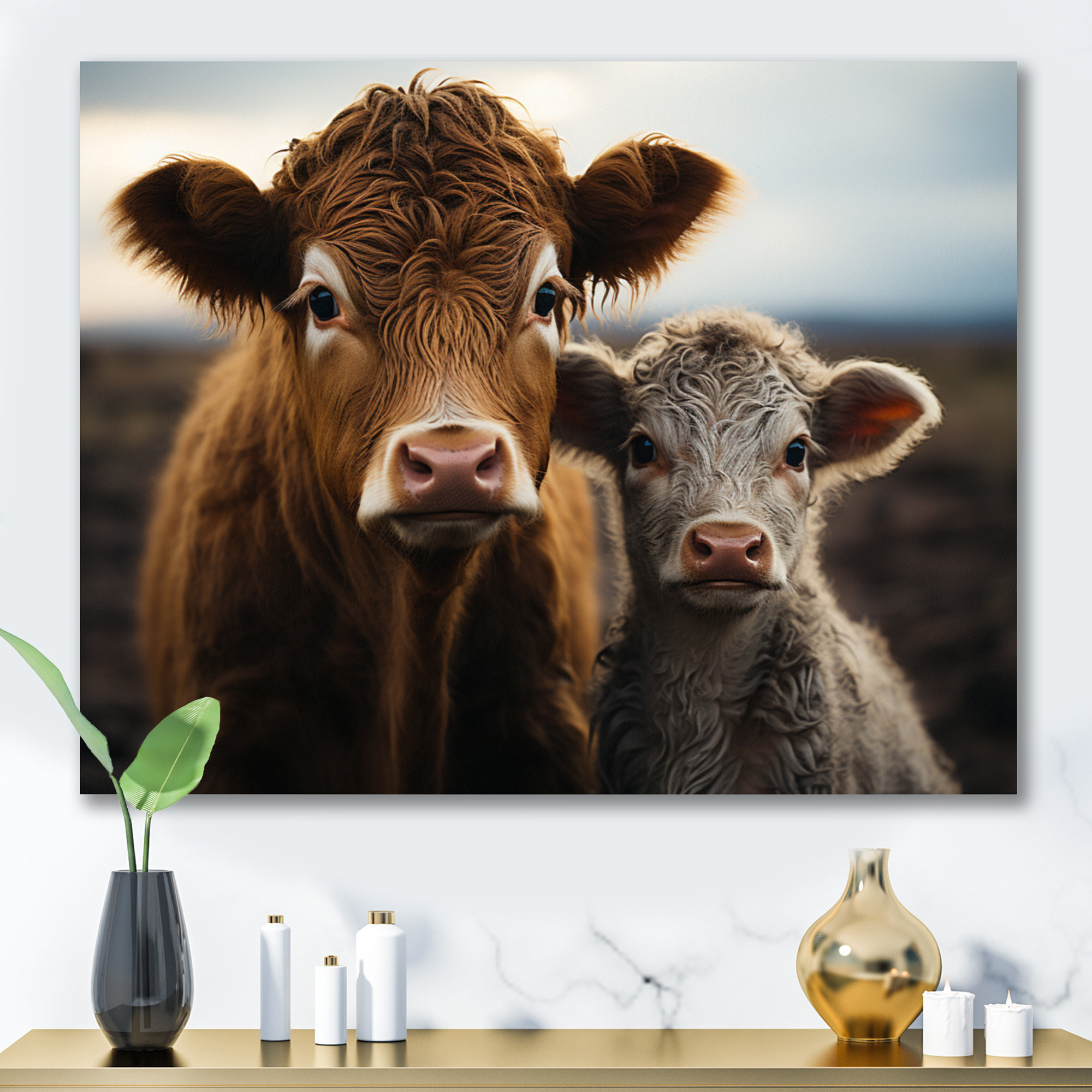 August Grove Cattle Gentle Family IV - Print - Wayfair Canada