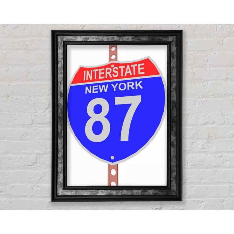 Ebern Designs Interstate 87 Sign - Single Picture Frame Art Prints ...