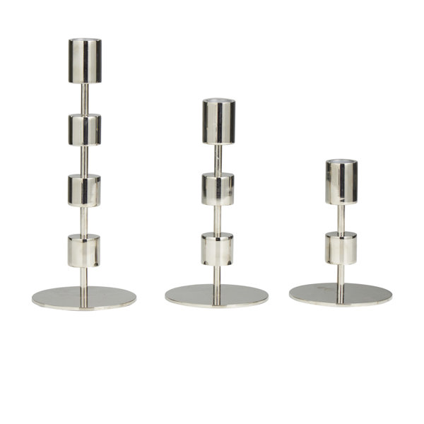 3 Piece Aluminum Tabletop Candlestick Set | Birch Lane
