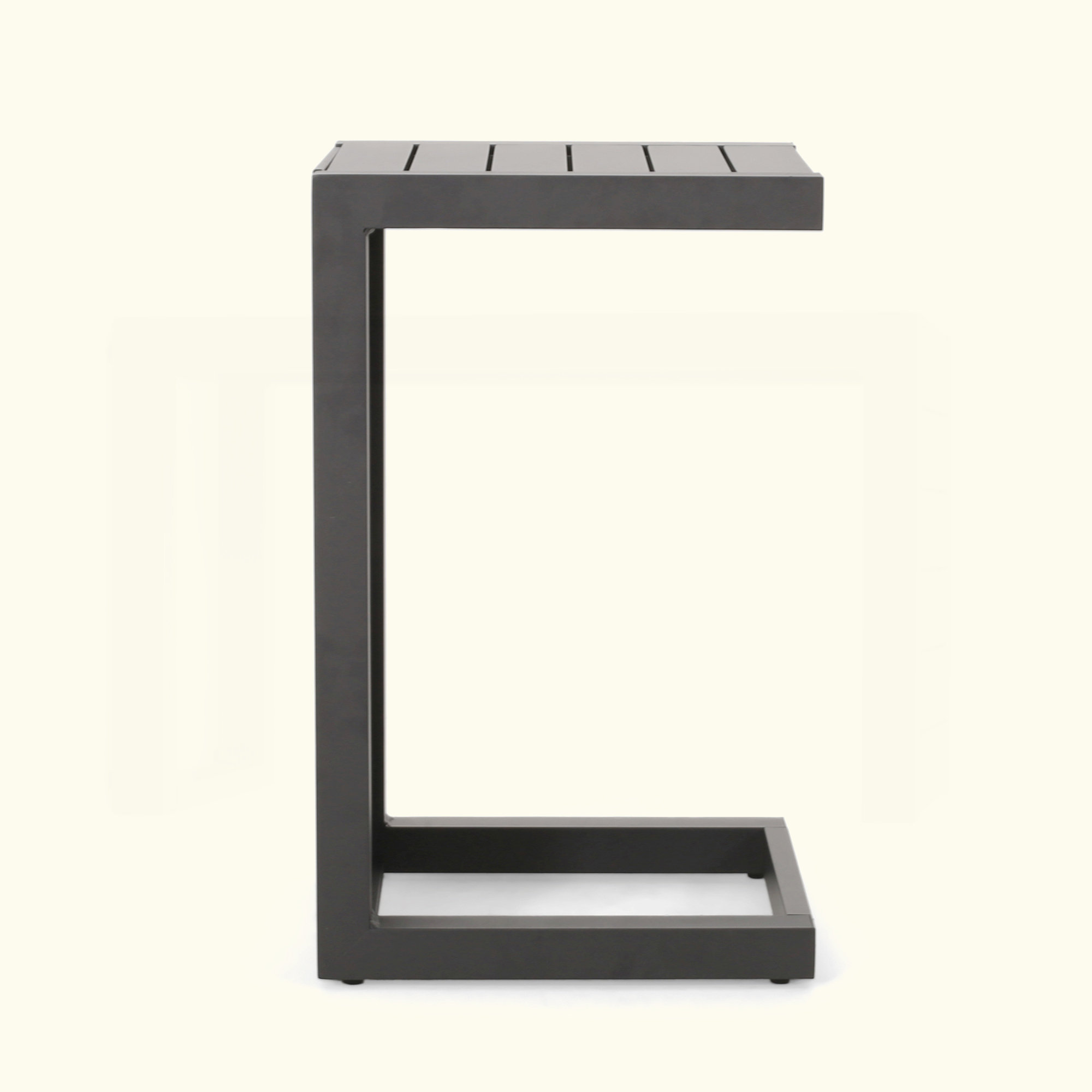 Latitude Run® Meleri Rust-Resistant C-Shaped Outdoor Table | Portable ...