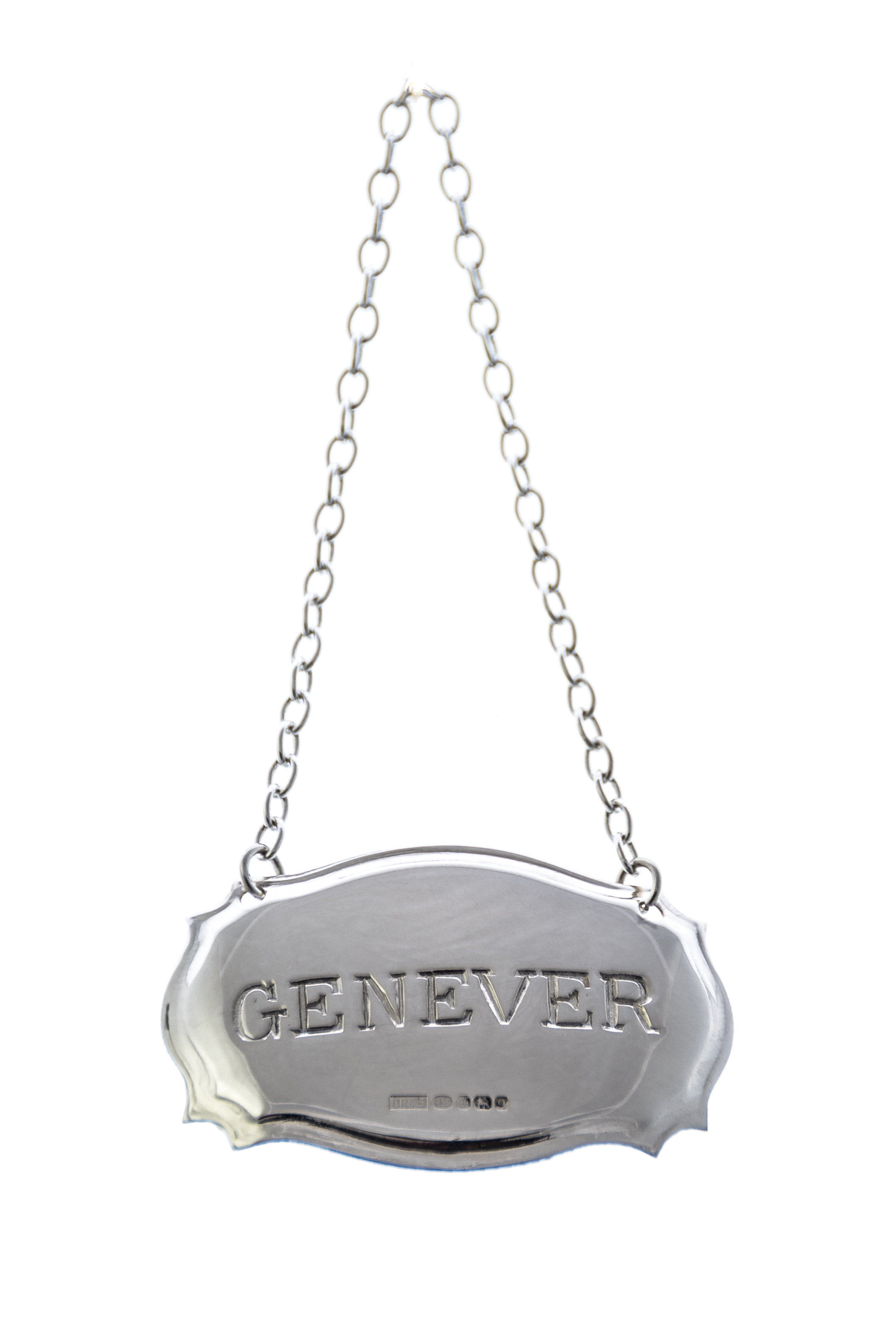 Corbell Silver Company Decanter Label Chippendale Design Genever ...