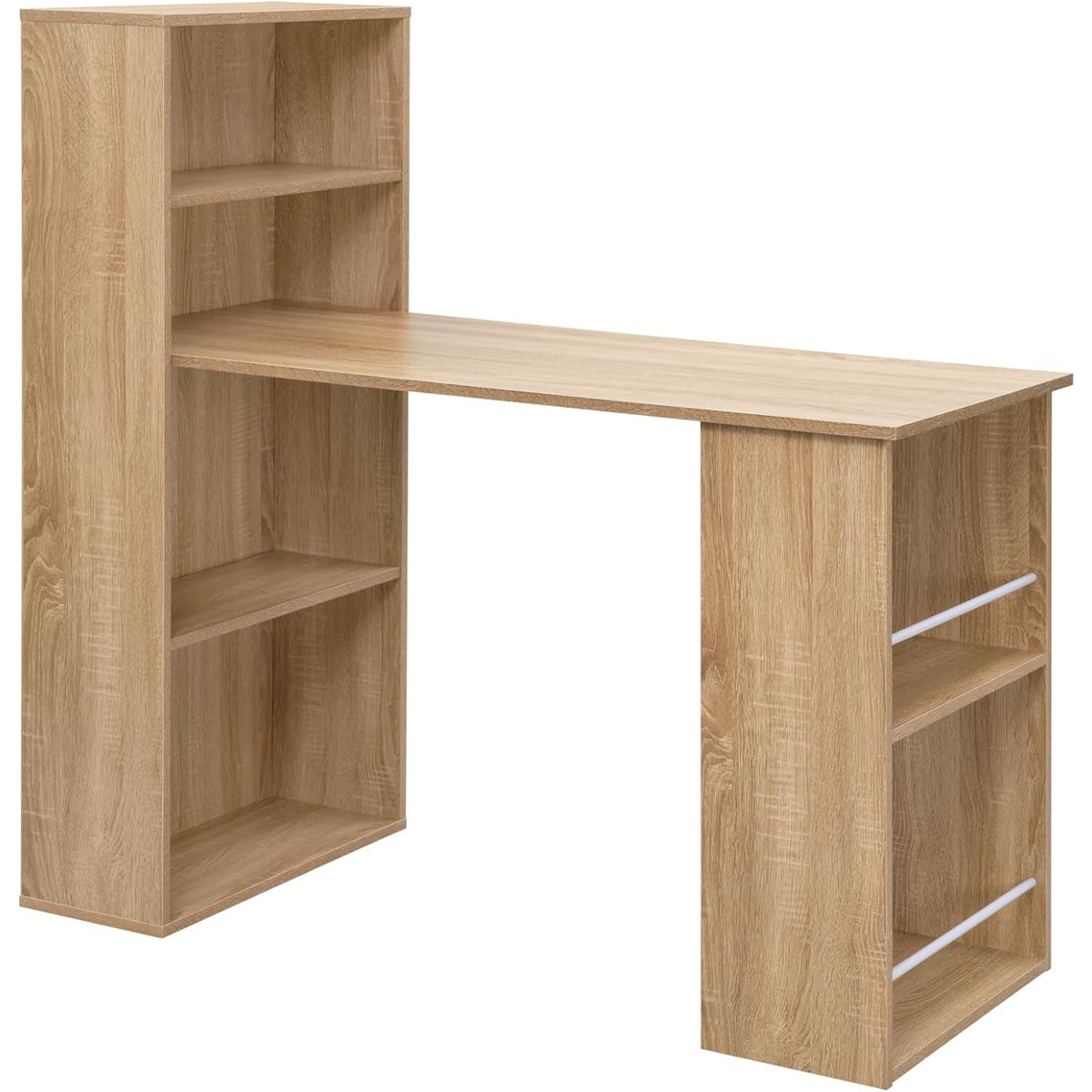 Alpen Home 120cm Desk With Shelves, Computer Desk With Shelf, Office ...