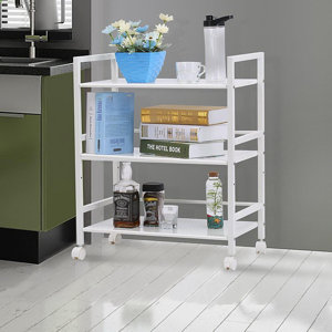 TRINITY 30 in. 3-Tier Metal Utility Cart w/ Wheels & Reviews | Wayfair