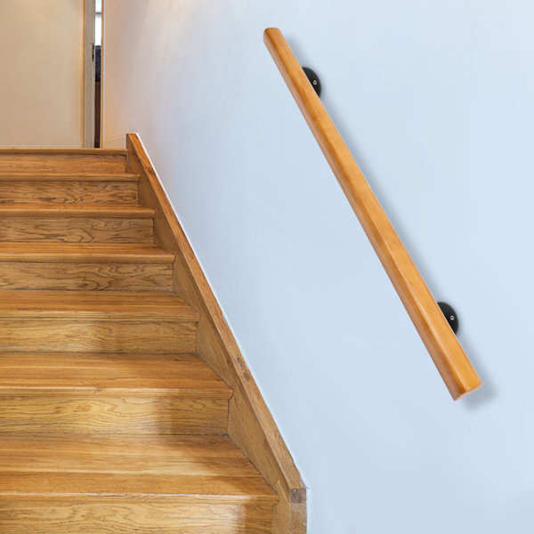 DENFER Wood Non-Slip Stair Handrails & Reviews | Wayfair