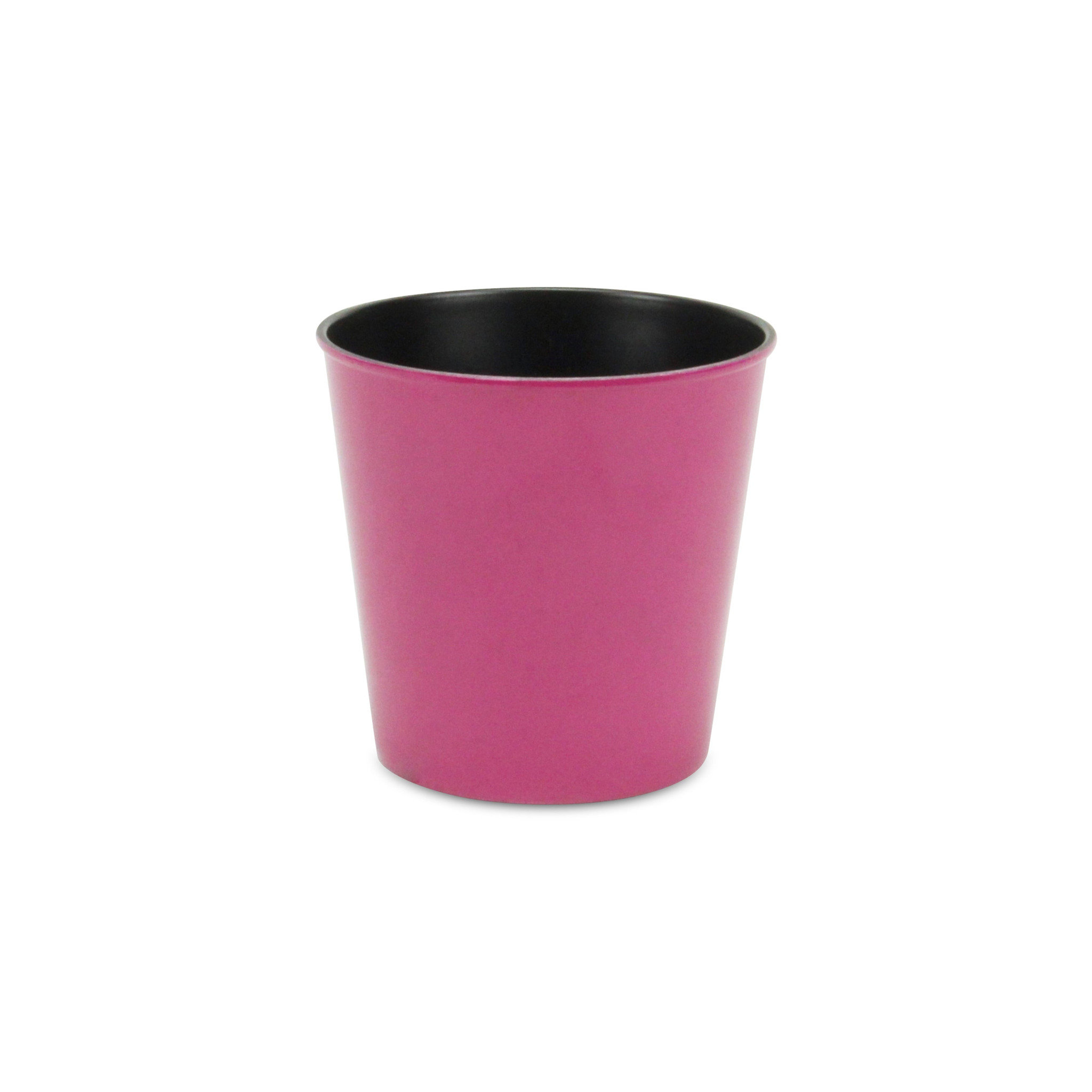 HomeRoots 5" Hot Pink Recycled Plastic Indoor Outdoor Round Pot Planter ...