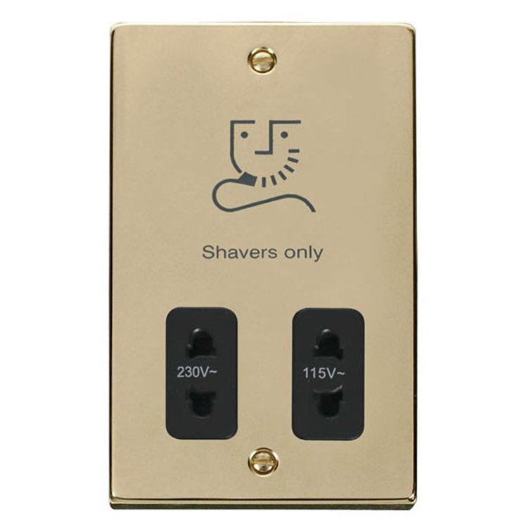 George Oliver Polished Brass Shaver Socket 115v/230v | Wayfair.co.uk