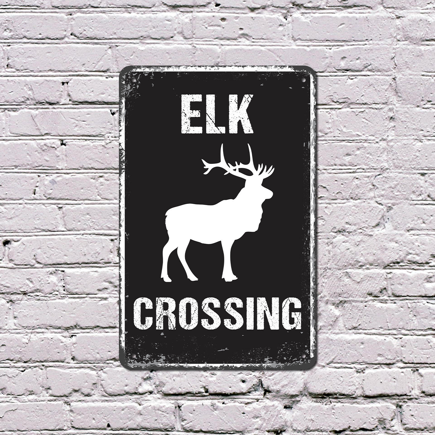 SignMission Elk Crossing 11 Inch x 17 Inch Plastic Sign | Wayfair