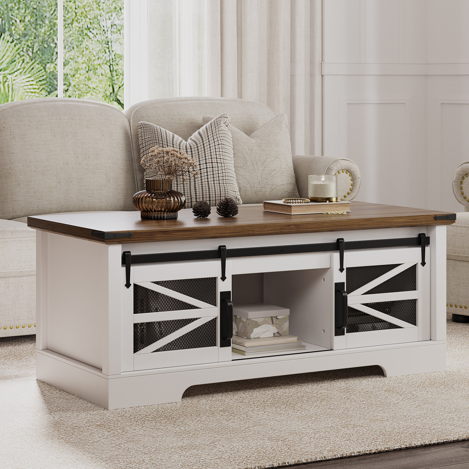 Gracie Oaks Particleboard Liftable Coffee Table,for Offices ...