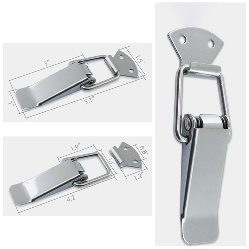 FixtureDisplays Cabinet Boxes Spring Loaded Latch Catch Toggle Hasp ...