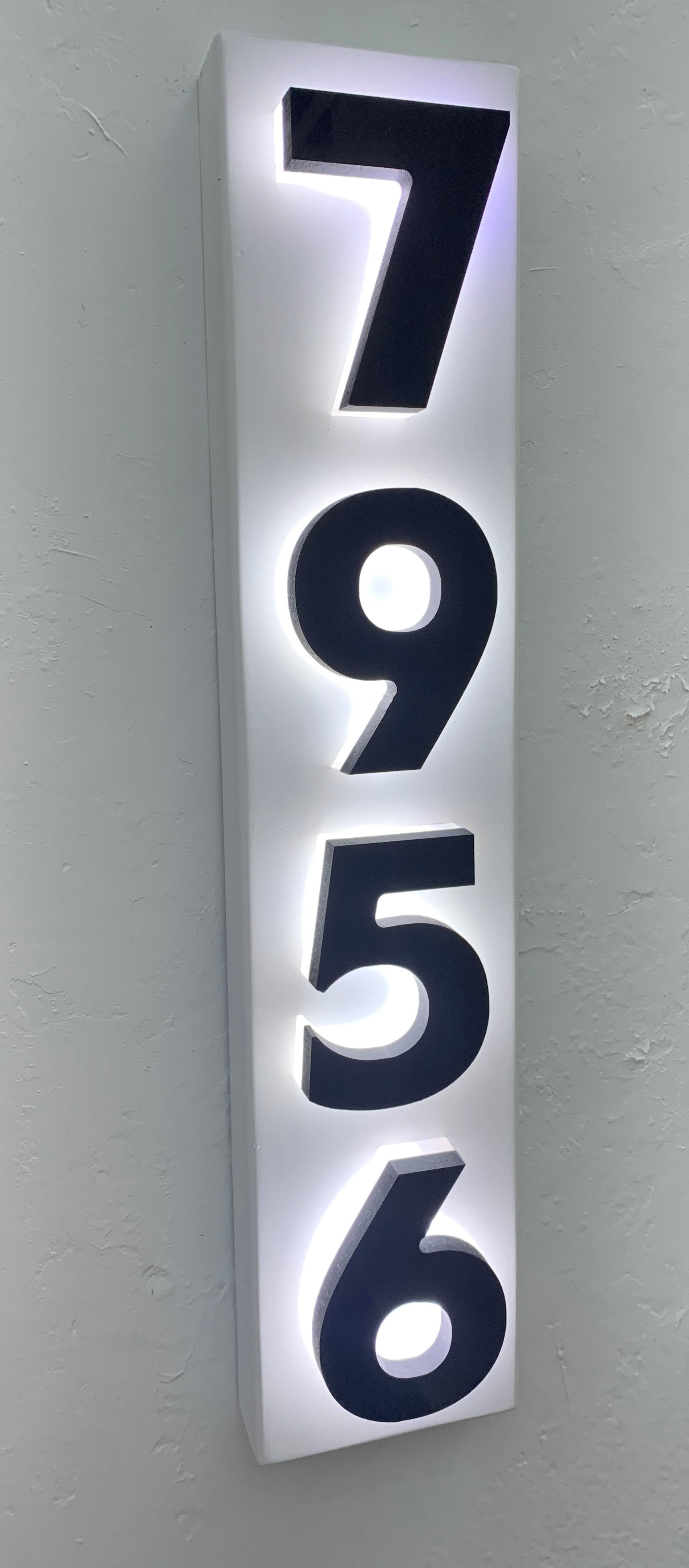 Advance Multi-Sign House Led Lighted 4 -Tile Address Plaque Frame ...