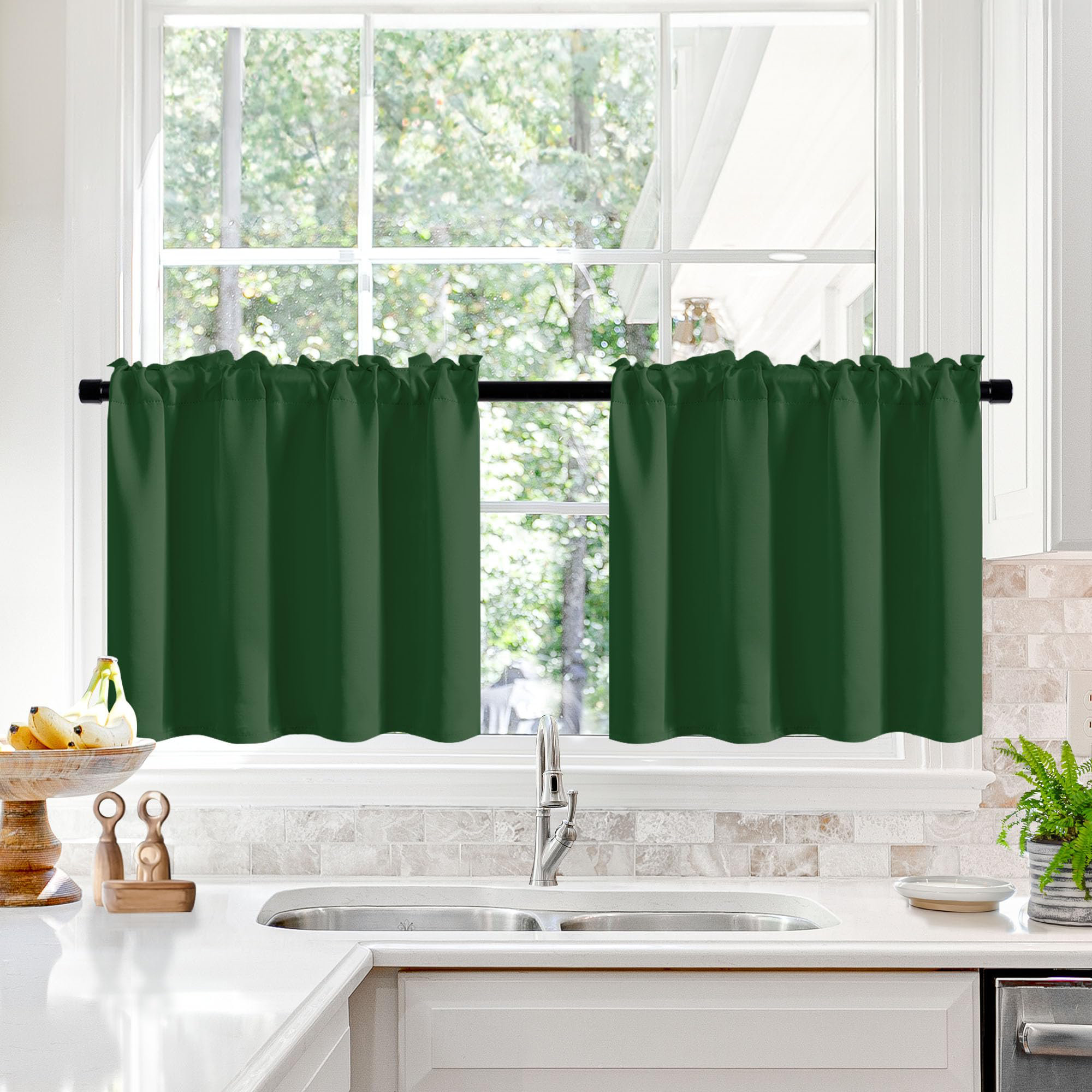 Winston Porter Short Room Darkening Thermal Insulated Window Curtains ...