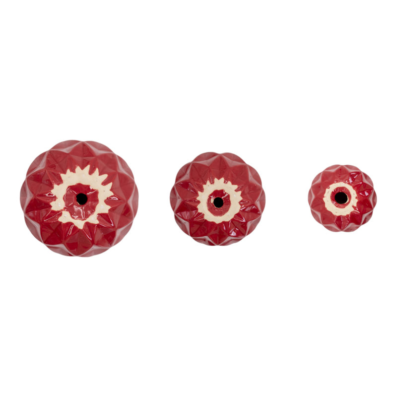 Red Barrel Studio® 3-Pieces 4/5/6" Varena Red Decor Balls | Wayfair