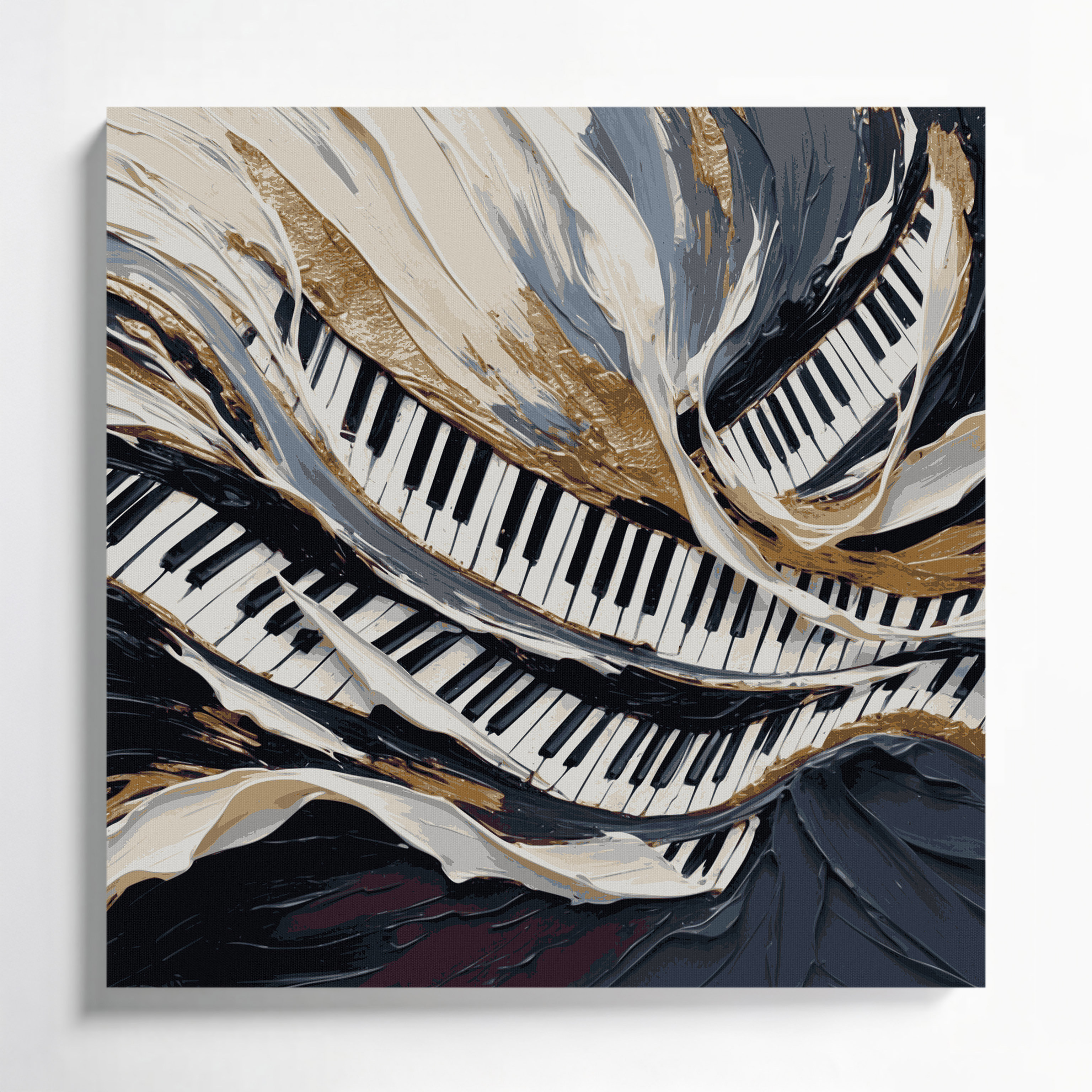 Ivy Bronx Music Piano Key Patterns Grey Canvas Wall Art - Wayfair Canada