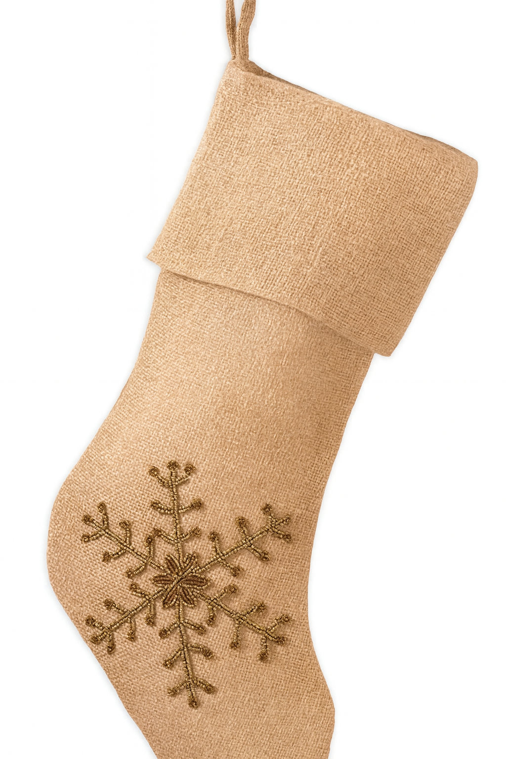 Ophelia & Co. Holiday Hand Beaded Snowflake Jute Christmas Stocking 13 ...