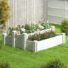 Latitude Run® Outdoor PVC Privacy Raised Garden Bed Panels Planter Box ...
