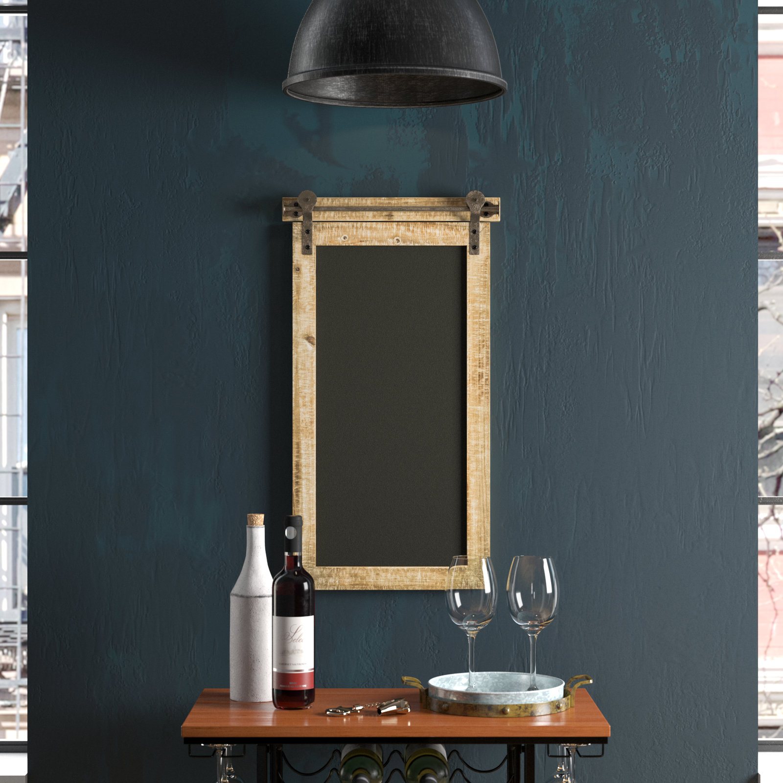Steelside™ Wall Mounted Rustic Design Chalkboard & Reviews | Wayfair