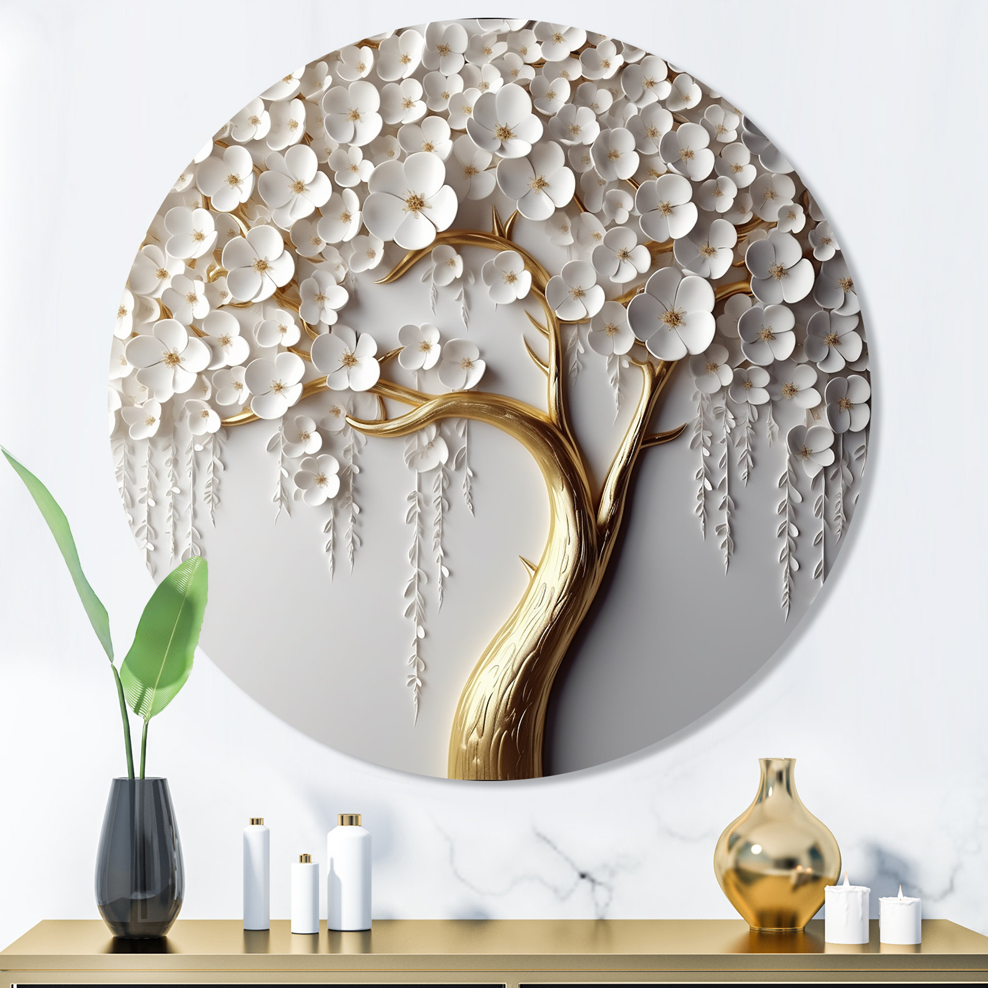 Willa Arlo™ Interiors Norwell White Orchid Tree Garden Of Branches II ...