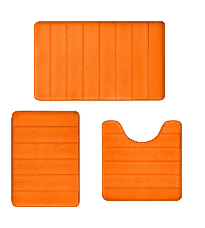 Latitude Run® Bathroom Rugs Extra Soft Memory Foam Bath Mat Sets 3 ...