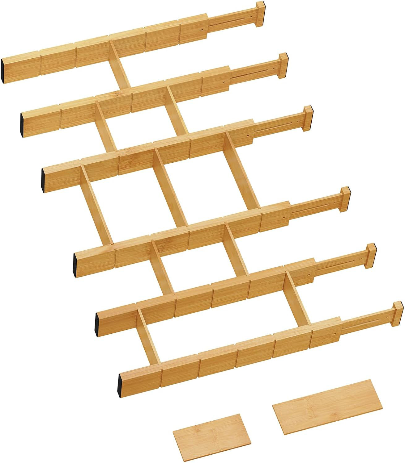 REFISM 6 Pack Bamboo Drawer Dividers with 12 Inserts - Wayfair Canada