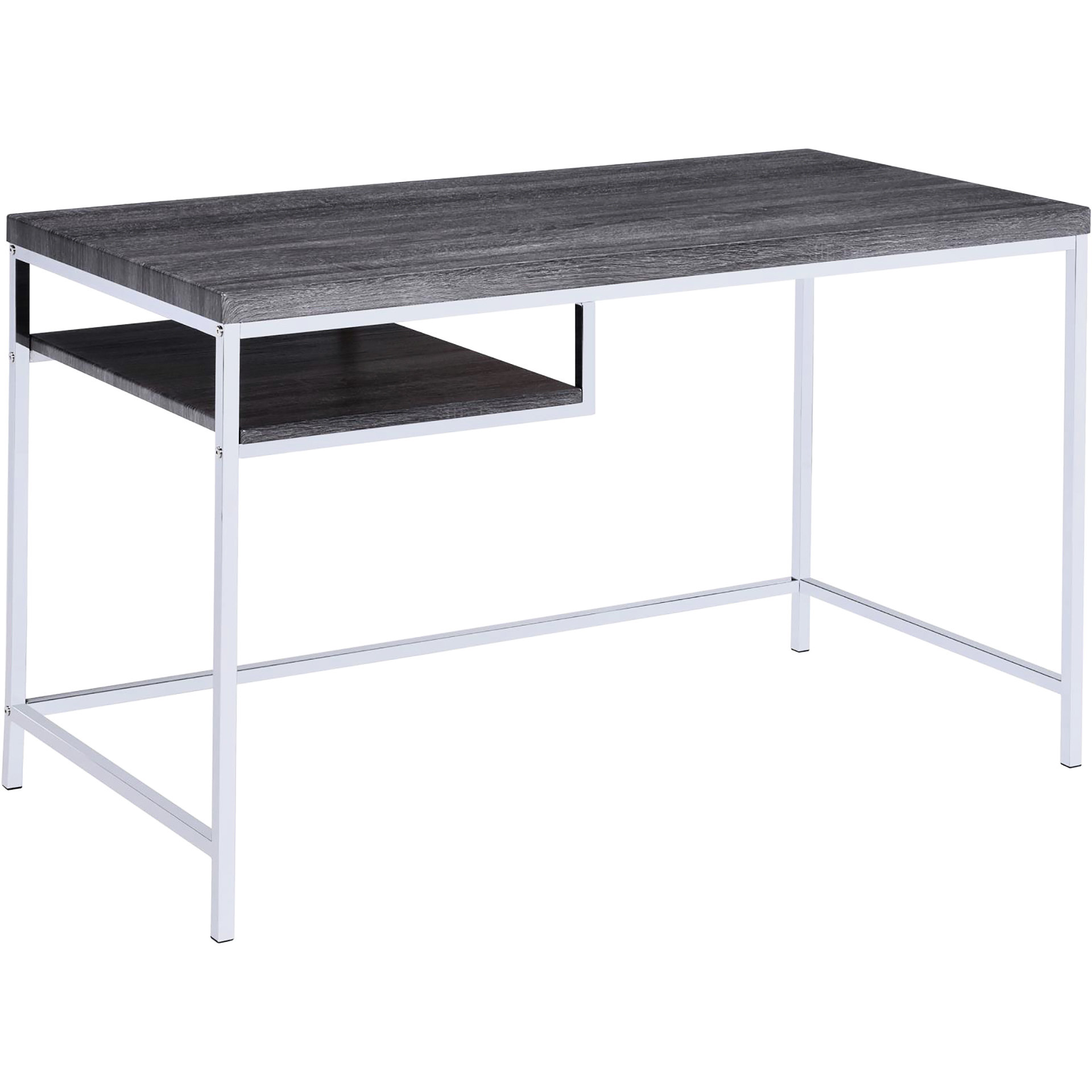 17 Stories Stylish Weathered Grey & Desk, Ideal For Work Productivity ...