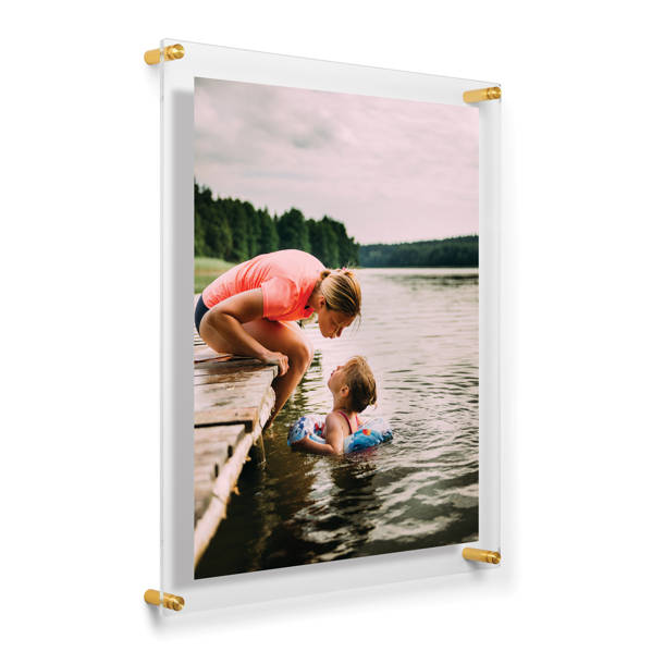 Cool Modern Frames Clear Acrylic Floating Picture Frame & Reviews | Wayfair