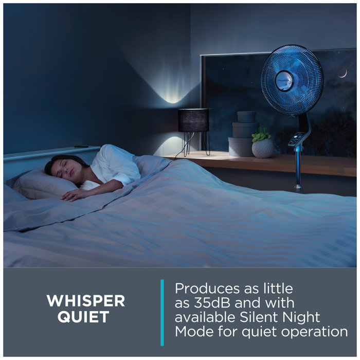 Rowenta Turbo Silence Extreme Stand Fan With 5 Speeds, Oscillating ...