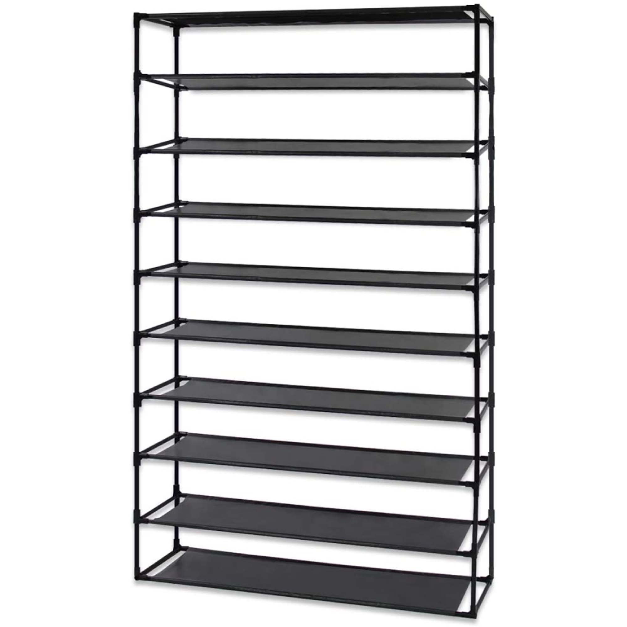 Rebrilliant Simple Assembly 10 Tier Shoe Rack Detachable Non-Woven ...