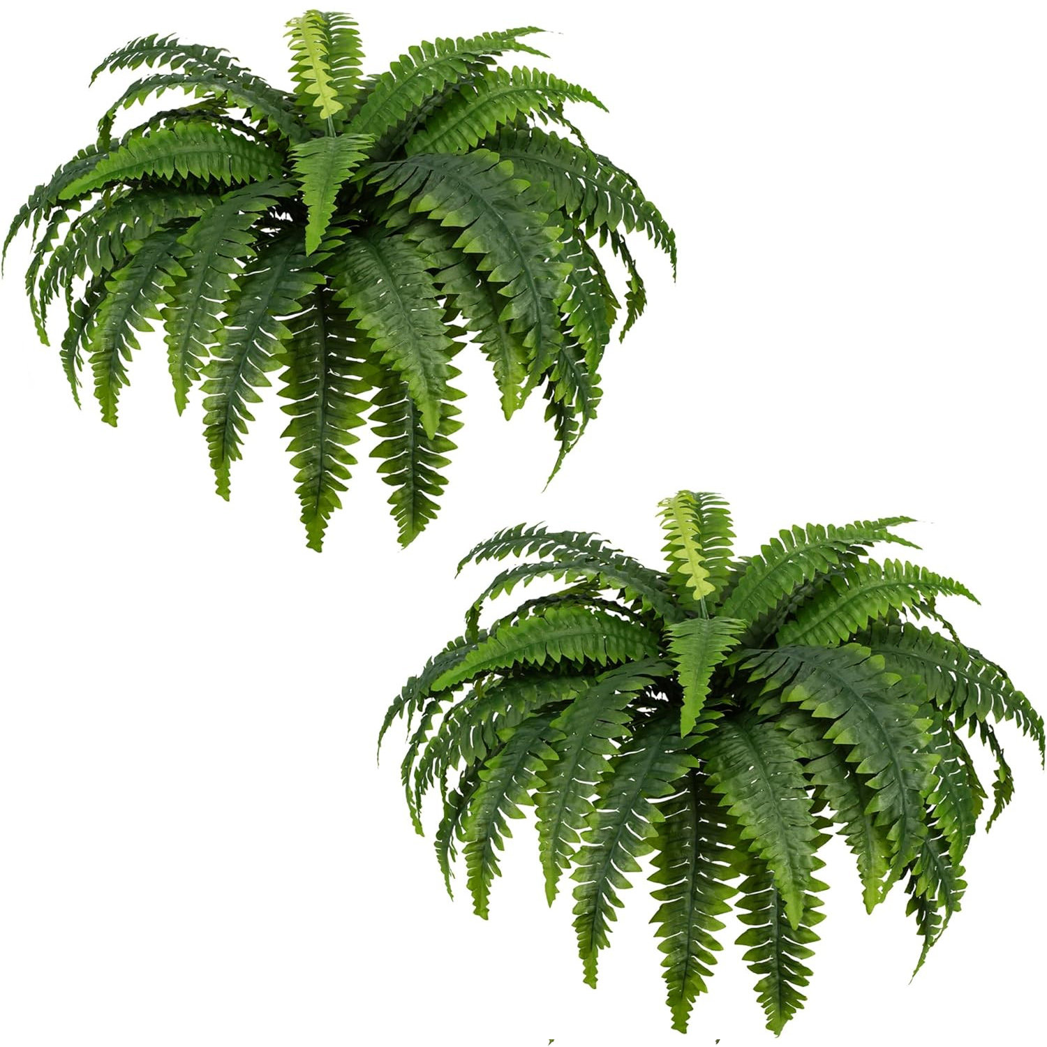 Primrue Artificial Ferns For Outdoors, Set Of 2 Bouquets Small Fake ...