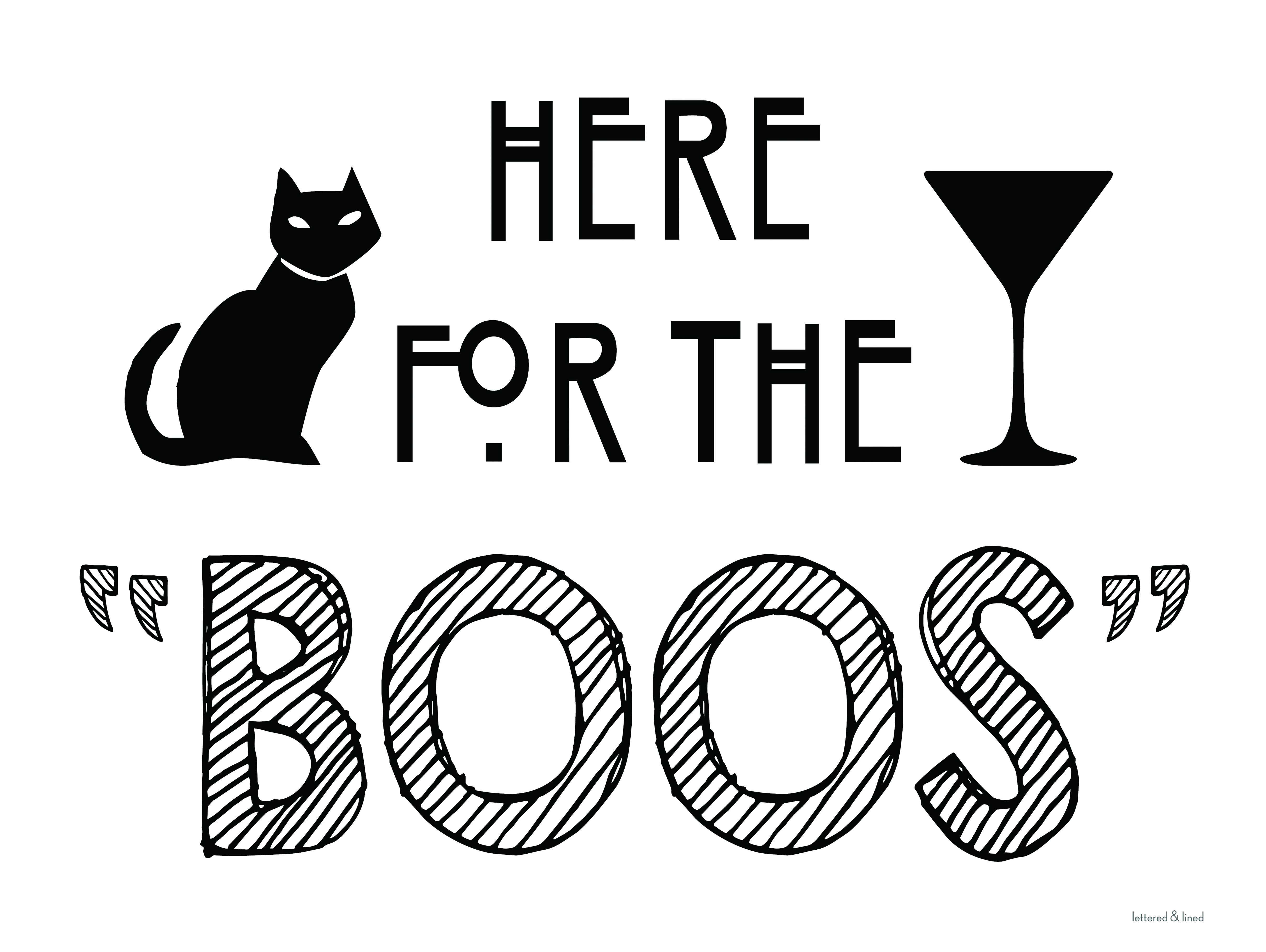 Trinx Here for the Boos by Lettered & Lined - Wrapped Canvas Print ...