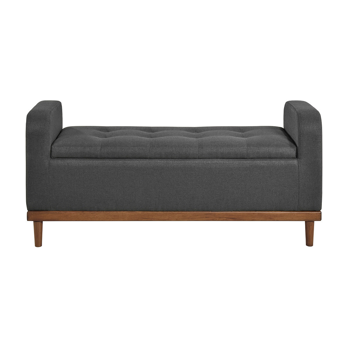 Hokku Designs Dark Gray Solid + Manufactured wood + Polyester Bench ...