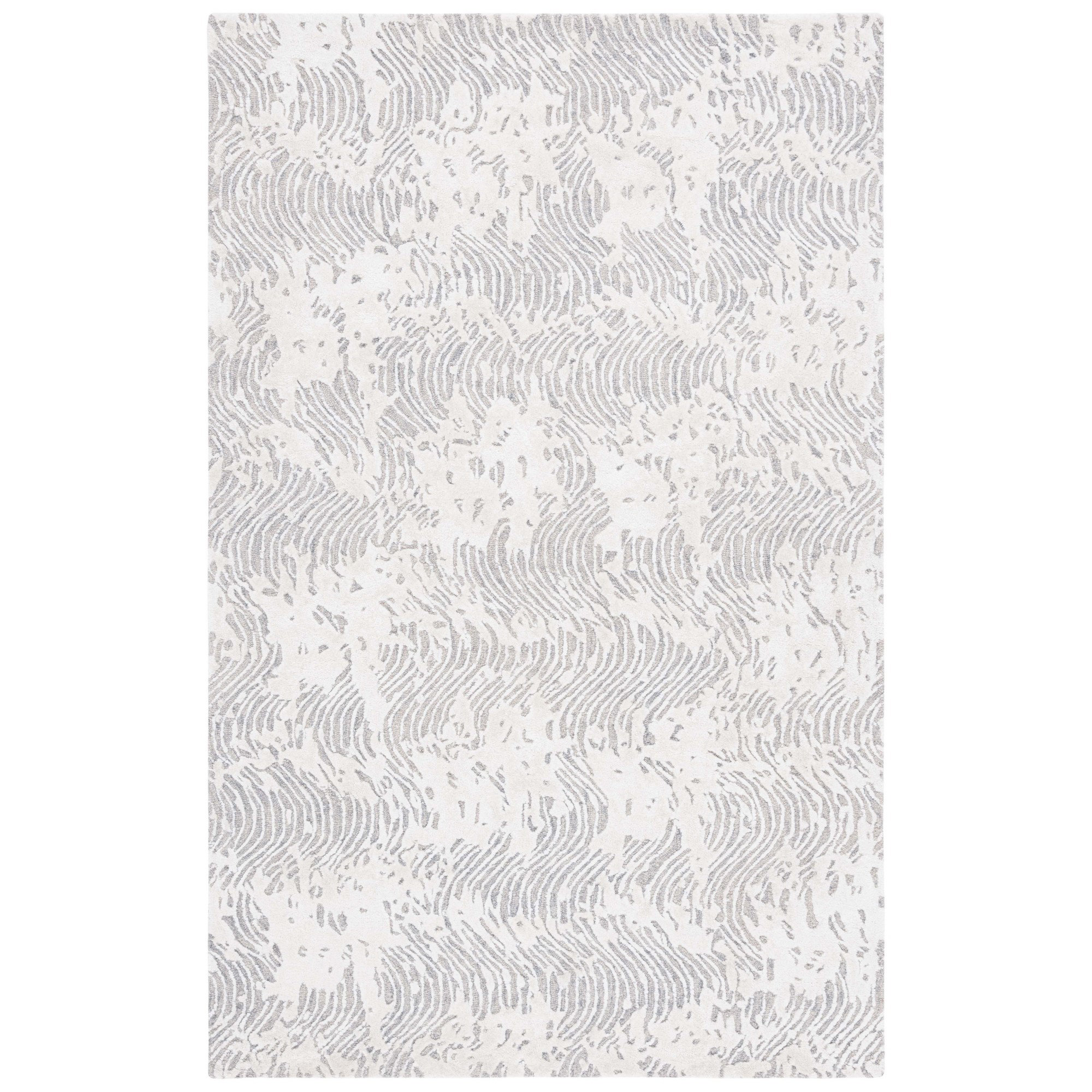 17 Stories Glamour Hand Tufted Wool Viscose Cotton with Latex Abstract ...